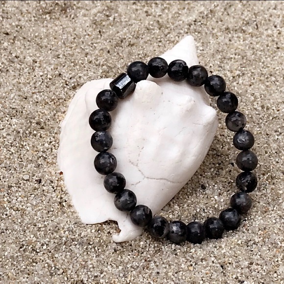 Jewelry | Pivot Beaded Bracelet Dark Grey | Poshmark